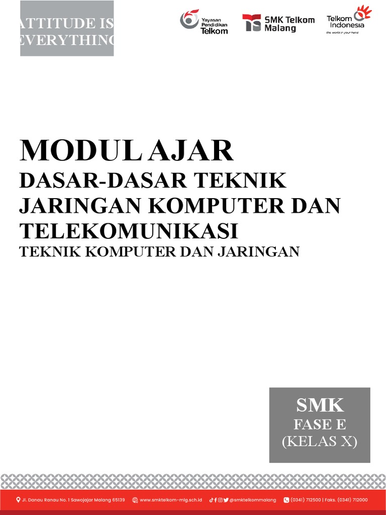 Modul Ajar: Dasar-Dasar Teknik Jaringan Komputer Dan Telekomunikasi | PDF
