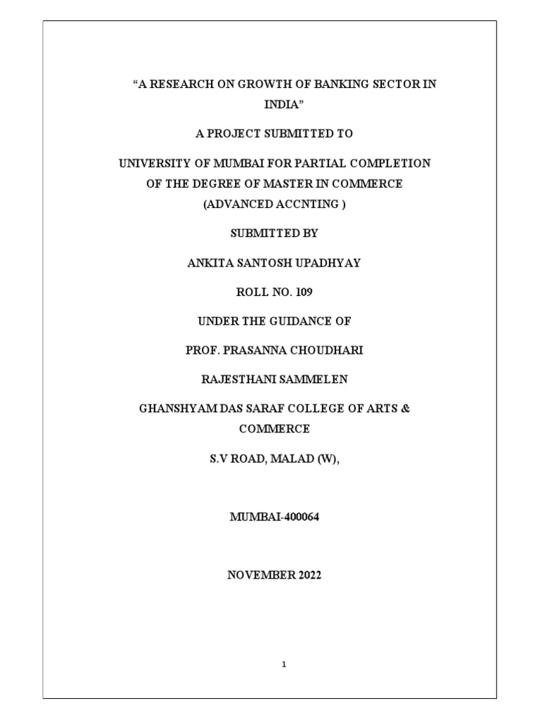 Banking Sector in India 01 | PDF