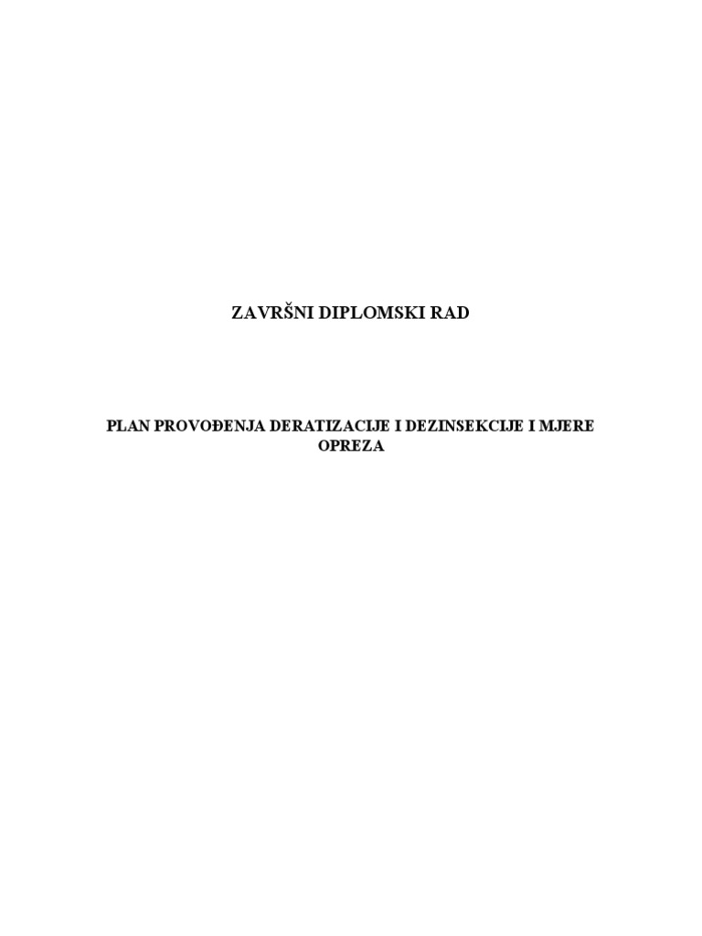 Plan Provodjenja DDD | PDF