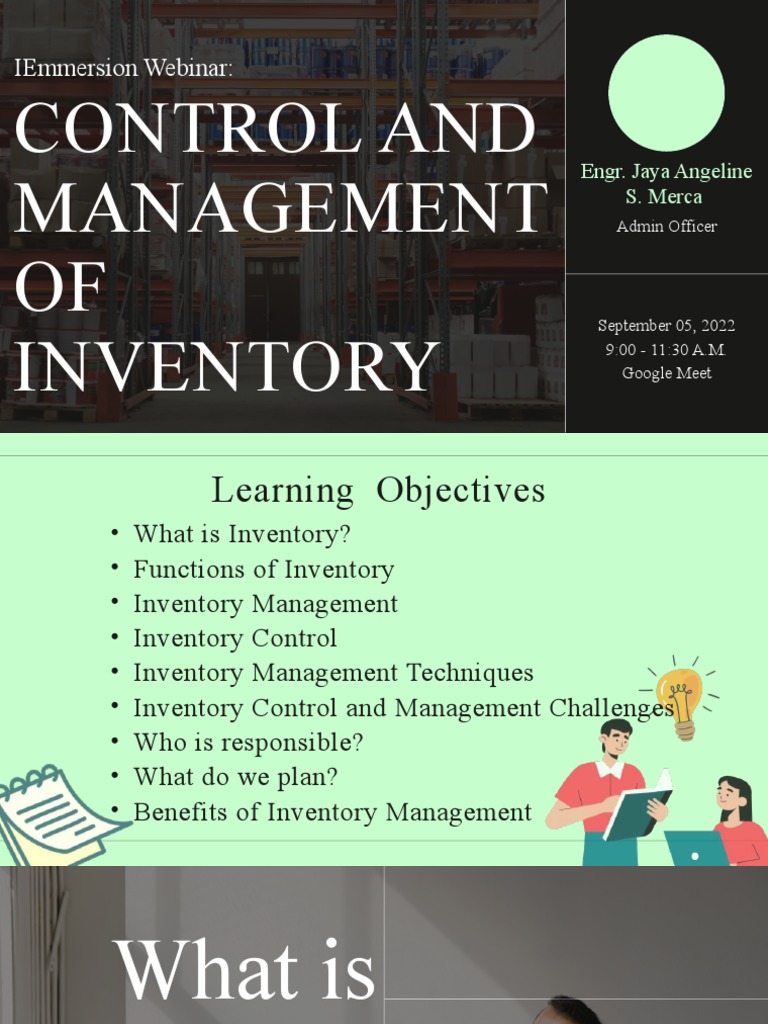 Webinar Control and Management of Inventory | PDF | Inventory | Lean ...