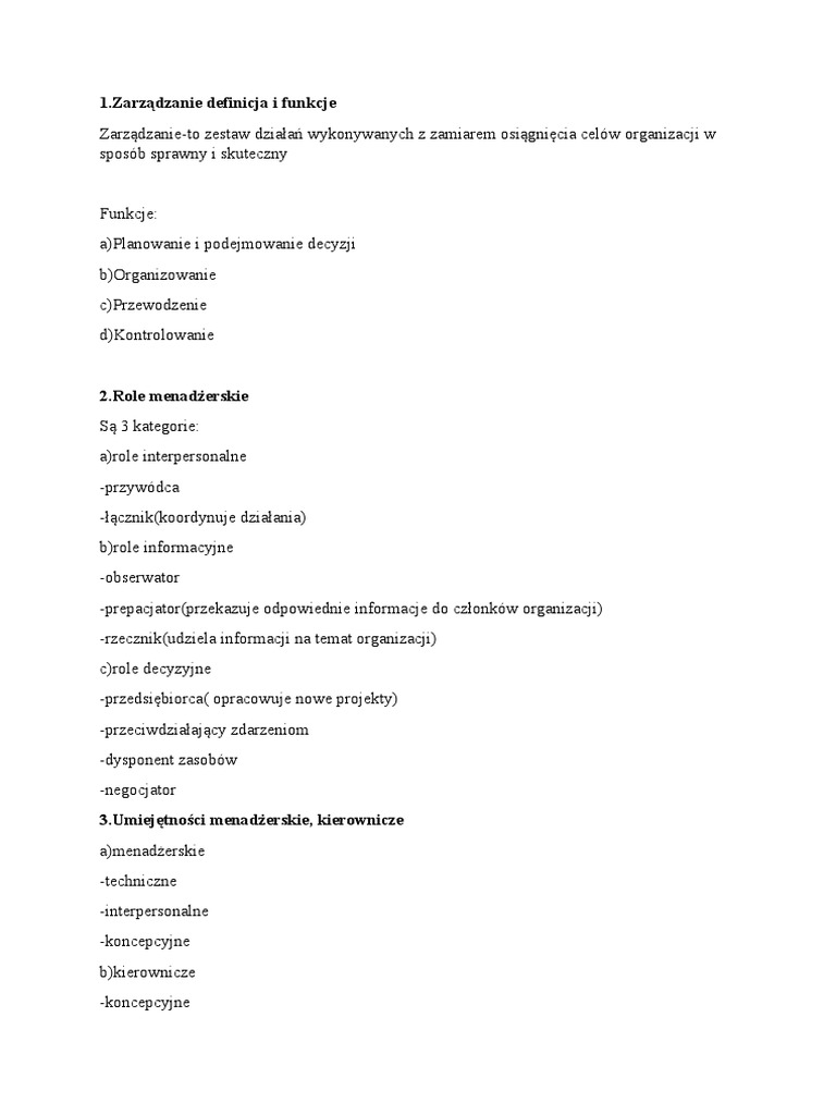 Organizacja Wykład | PDF