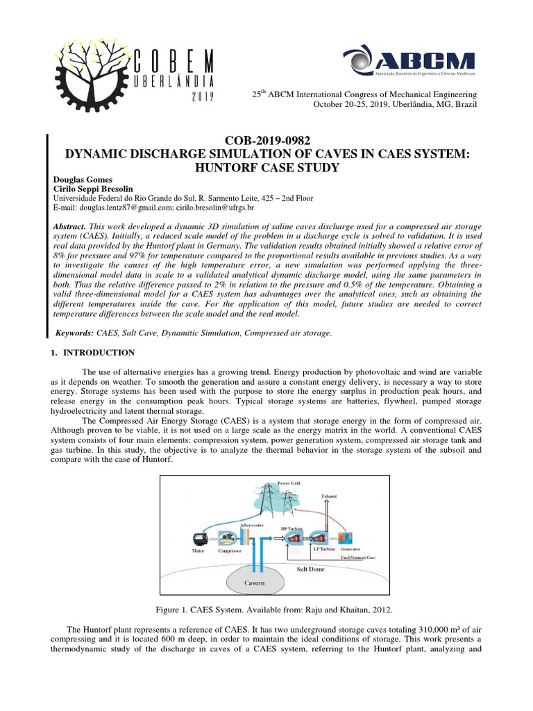 CAES Cave Discharge Dynamics | PDF | Fluid Dynamics | Computer Simulation