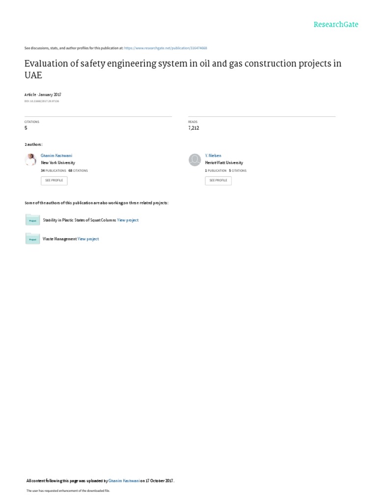 Evaluation of Safety Engineering System in Oil and Gas - Pear | PDF ...