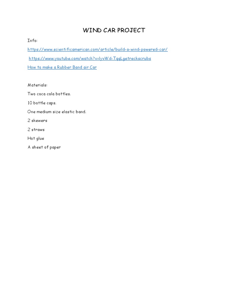 Wind Car Project | PDF | Business