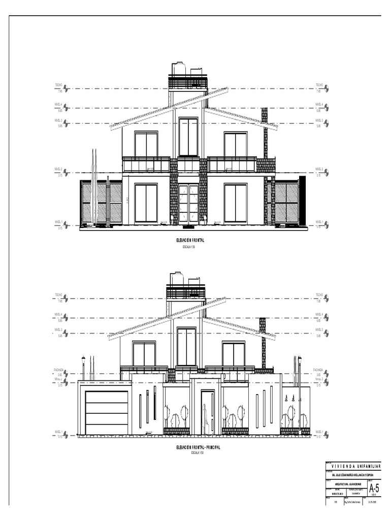 Planos de Arquitectura Fachada | PDF