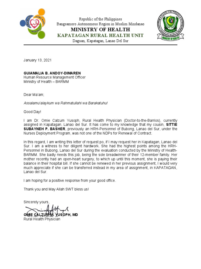 Letter of Request | PDF