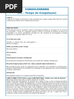 Coagulograma Completo | PDF | Coagulação | Plaquetas sanguíneas