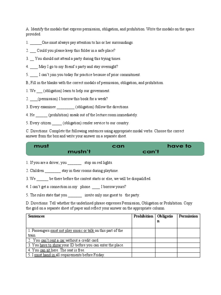 Modal Exercises | PDF