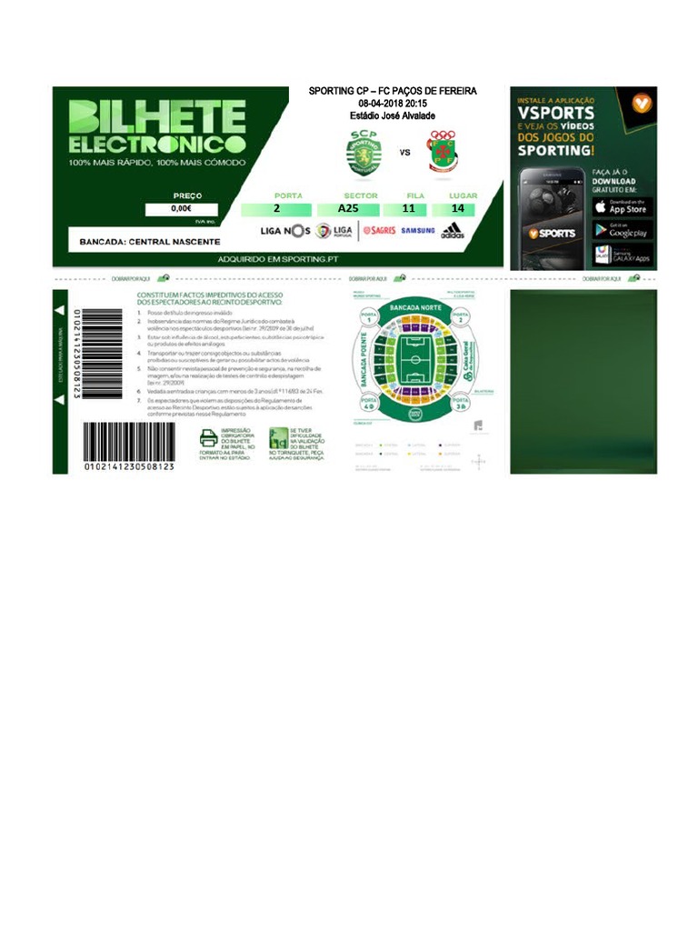 Sporting Bilhete | PDF