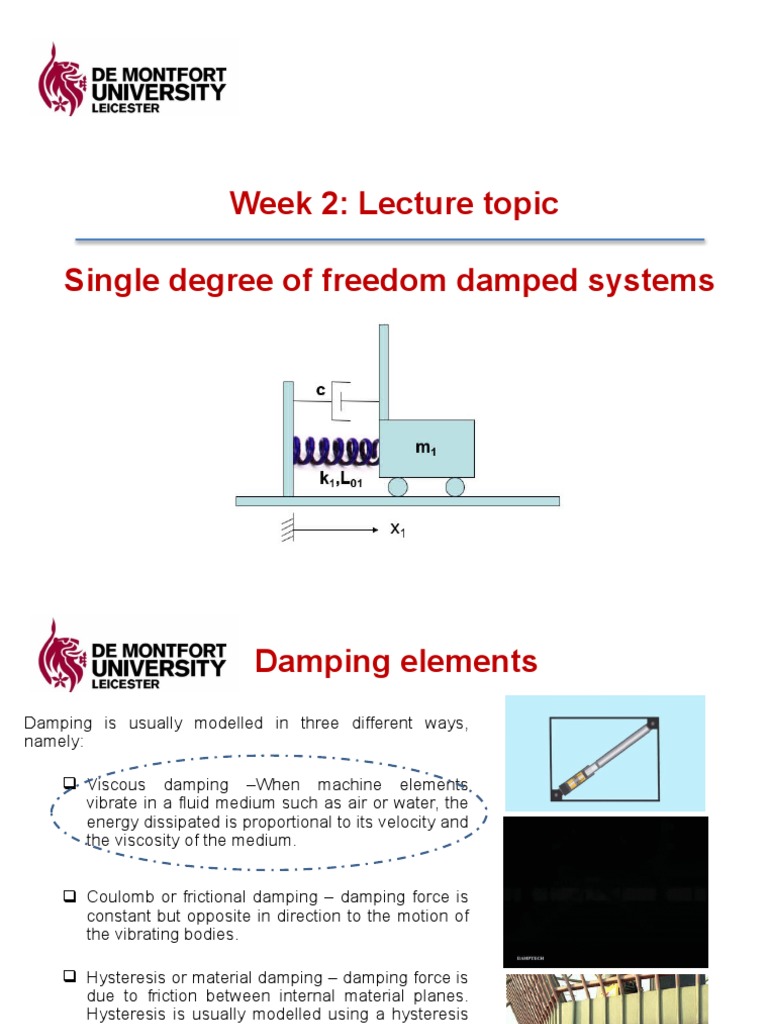 Mechanical Damping Systems Guide | PDF | Damping | Physical Phenomena