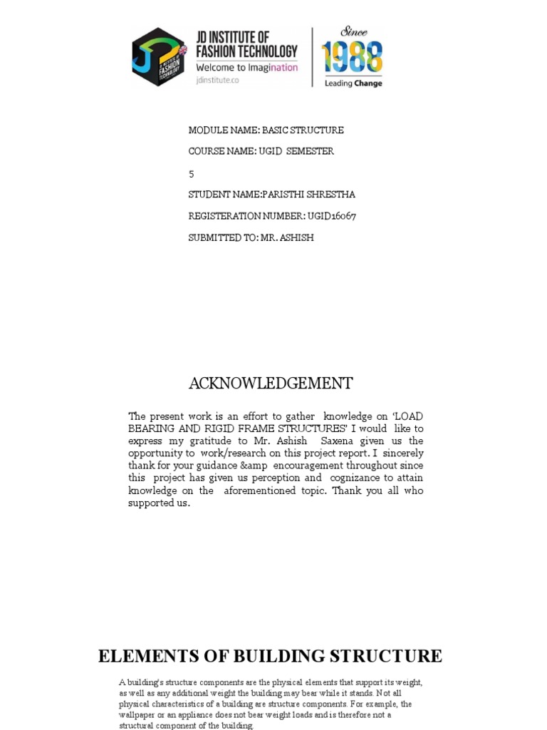 Load Bearing and Rigid Frame | PDF | Framing (Construction) | Wall