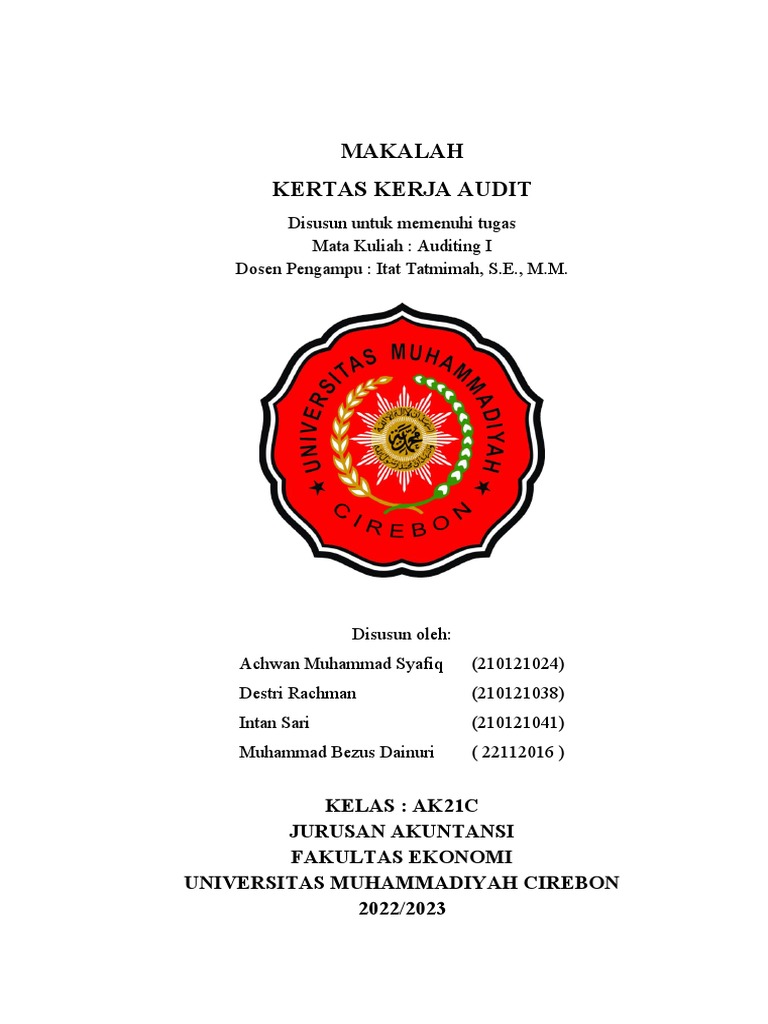 Makalah Auditing I - Kertas Kerja Audit | PDF