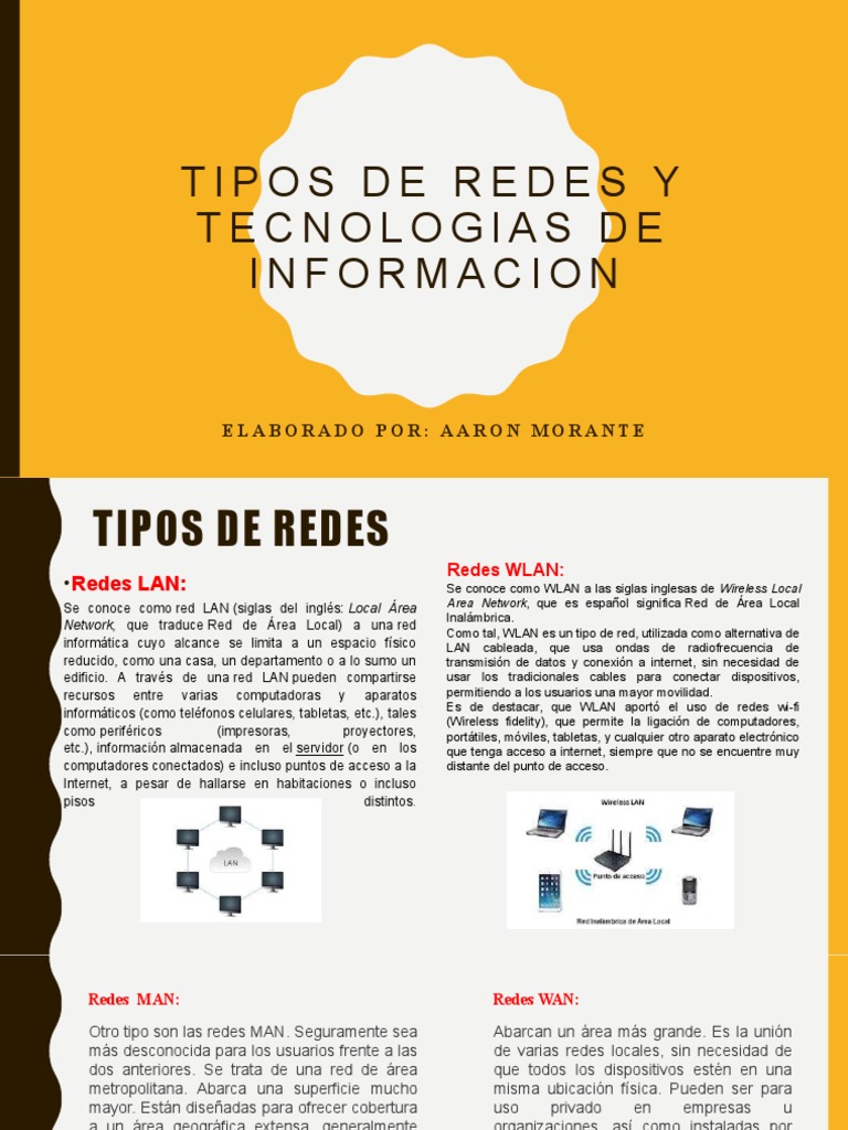 Tipos de Redes y Tecnologias de Informacion | PDF | Red de computadoras | LAN inalámbrico
