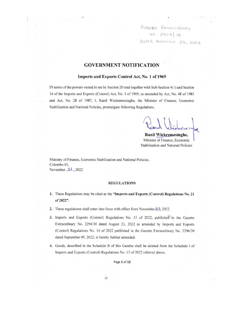 Import Ban Gazette | PDF | Cosmetics | Wood