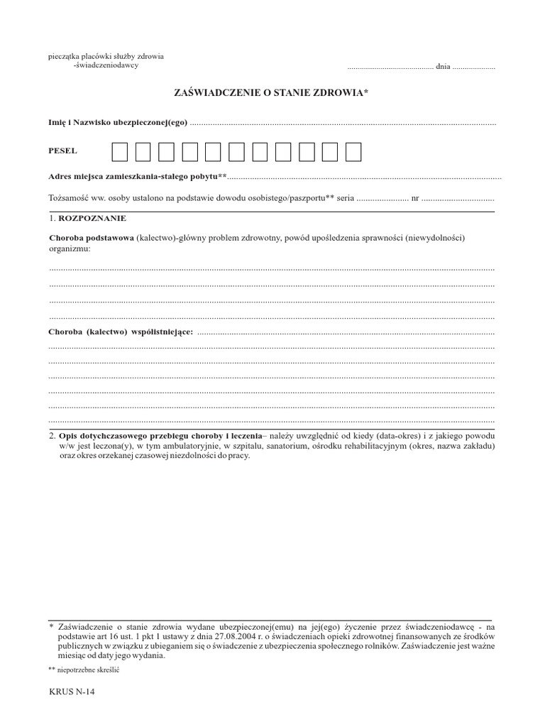 Wniosek OL9 Krus | PDF