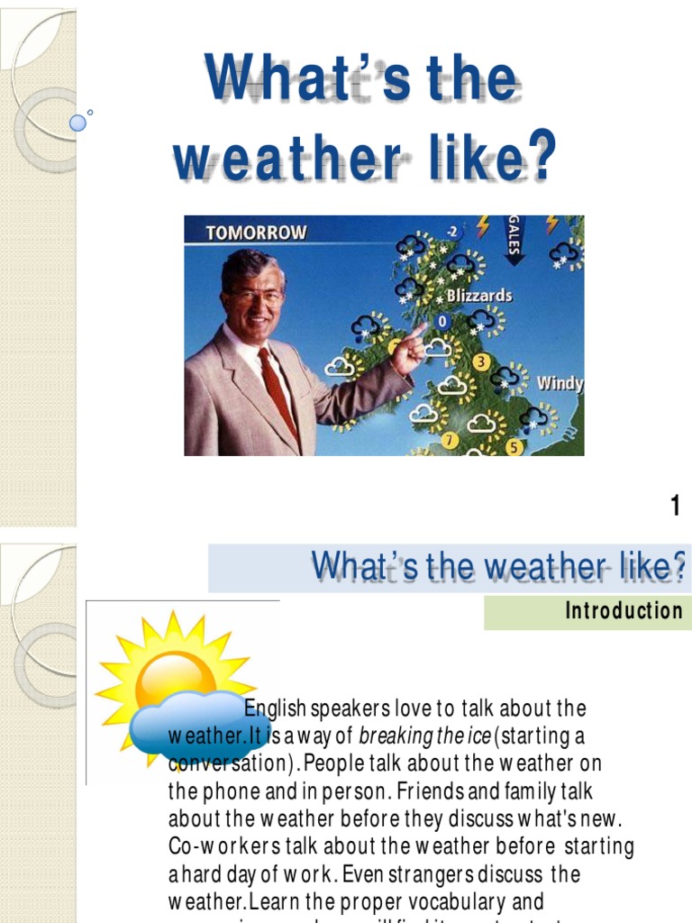 Lesson 8 - What - S The Weather Like | PDF | Weather | Fog