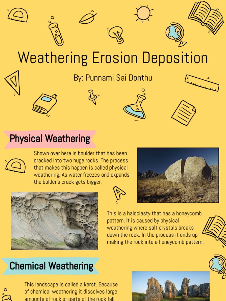 Weathering, Erosion and Deposition Processes | PDF | Erosion | Weathering