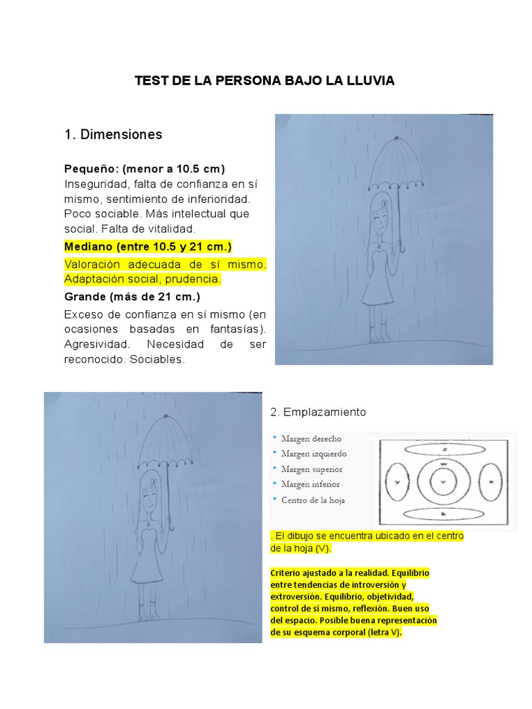 Test de La Persona Bajo La Lluvia | PDF | Estrés (biología) | Las emociones