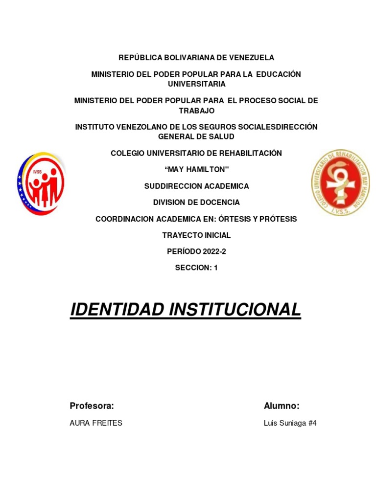 Identidad Institucional 1 | PDF