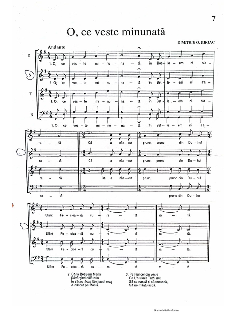 O Ce Veste Minunata | PDF