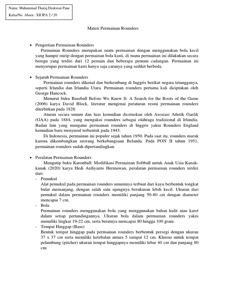 Materi Print Out Rounders | PDF | Olahraga & Rekreasi