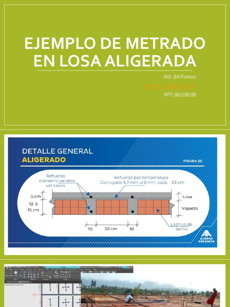 C-8.Ejemplo de Metrado de Losa Aligerada | PDF