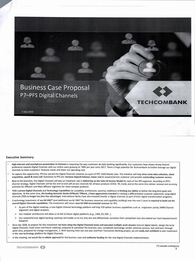 Digital Channel Business Case | PDF | Banks | Customer Experience