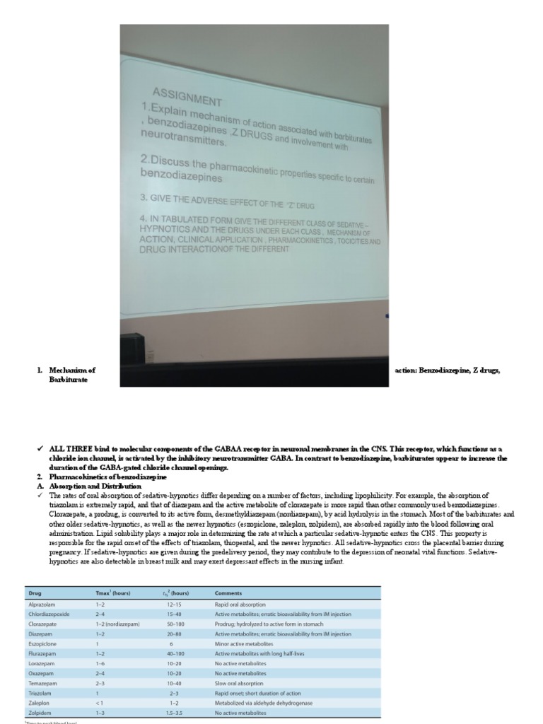 Overview of Sedative-Hypnotic Agents | PDF | Benzodiazepine | Clinical ...