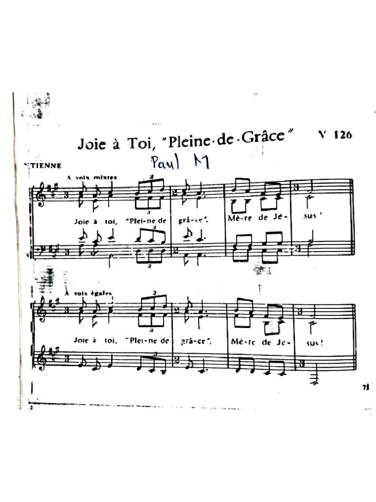 Joie À Toi, Pleine de Grâce V126 | PDF