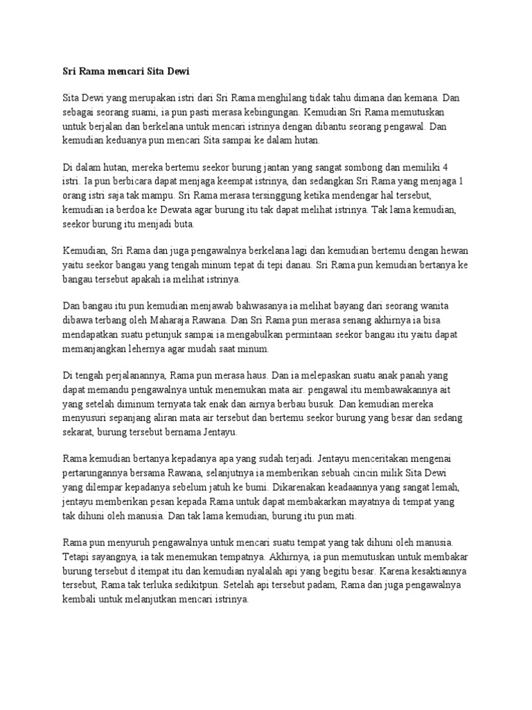 Pencarian Sri Rama untuk Sita Dewi | PDF | Agama & Spiritualitas