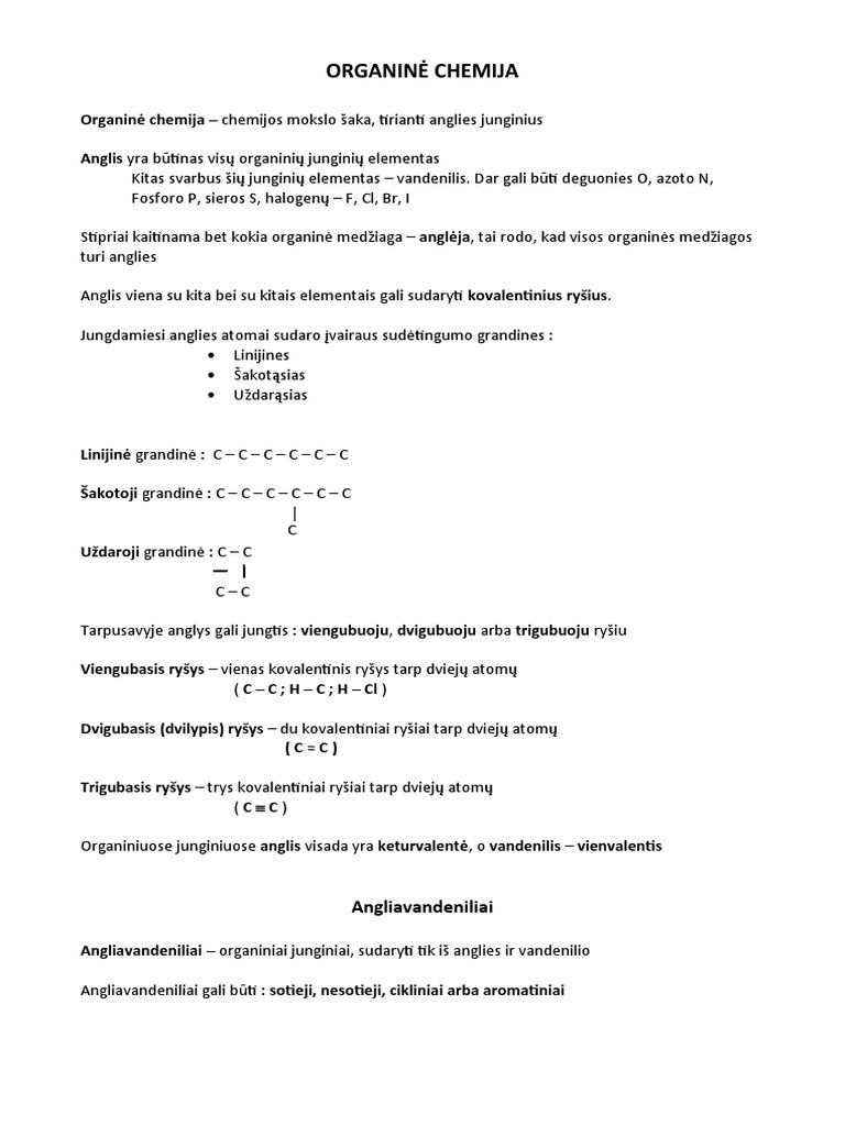 Organinė Chemija | PDF