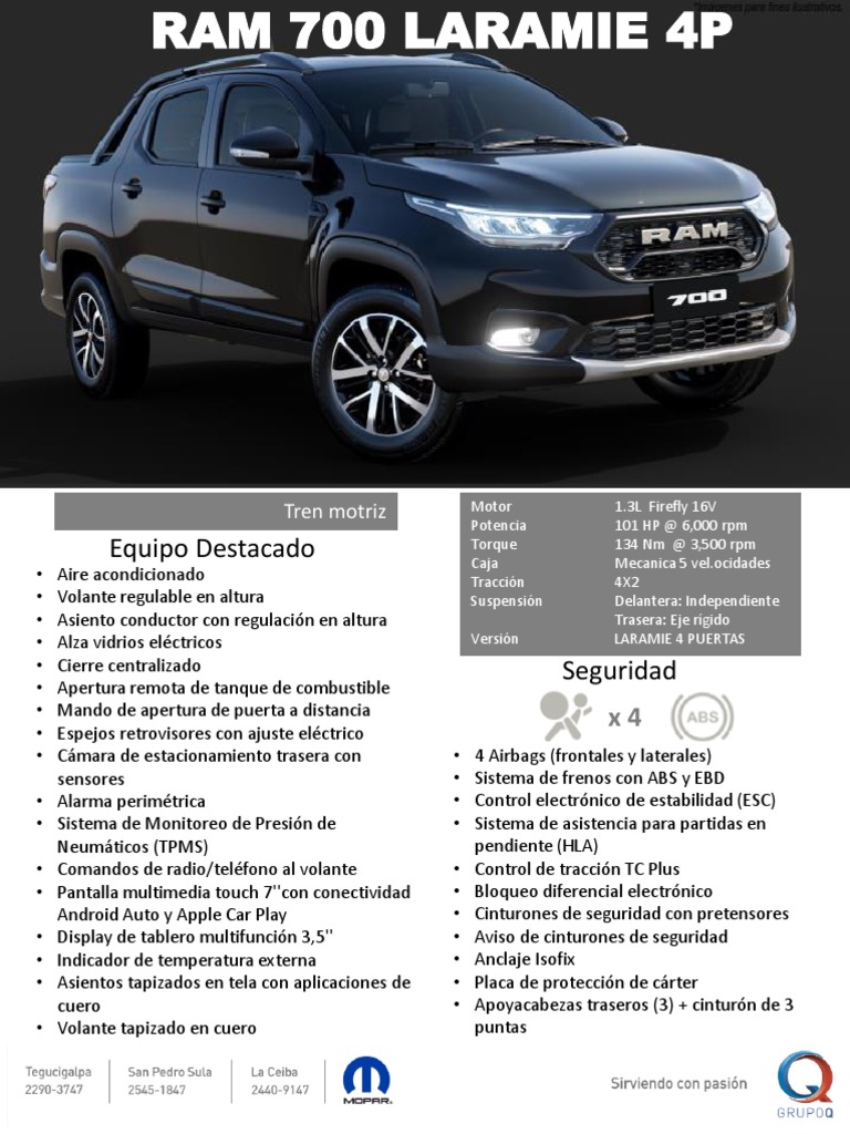 Ficha Tecnica RAM - 700 | Descargar gratis PDF | Eje | Carros deportivos
