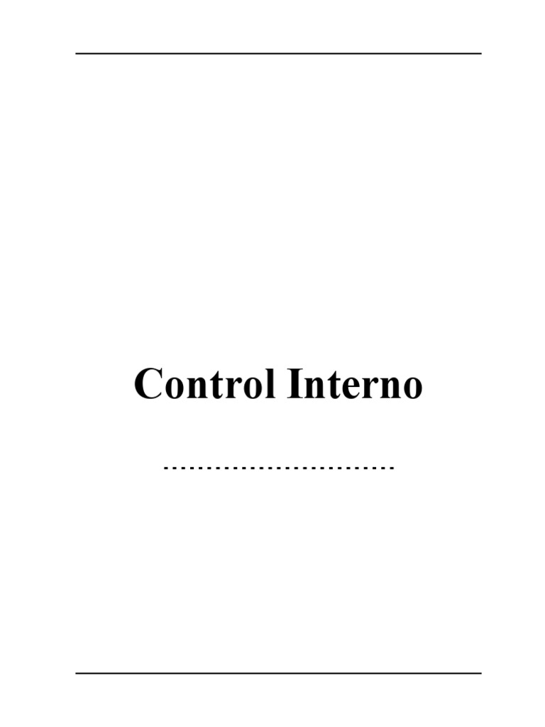 Antologia de Control Interno | PDF