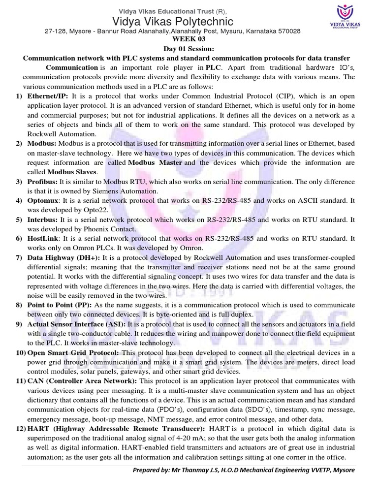 Automation And Robotics Week 03 Theory Notes 20me51i Pdf