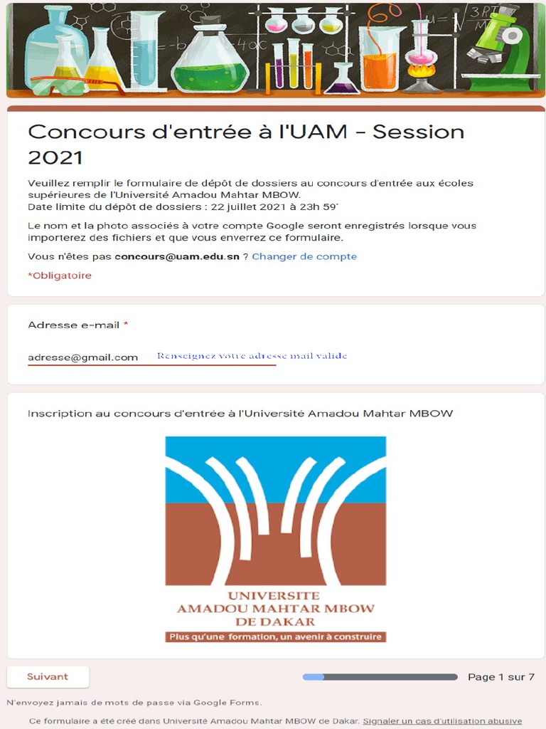 Guide D'utilisation Du Formulaire D'inscription - VF | PDF