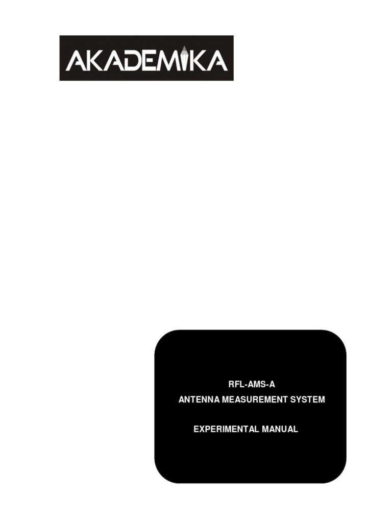 RFL Antenna Measurement System Manual | PDF | Antenna (Radio ...