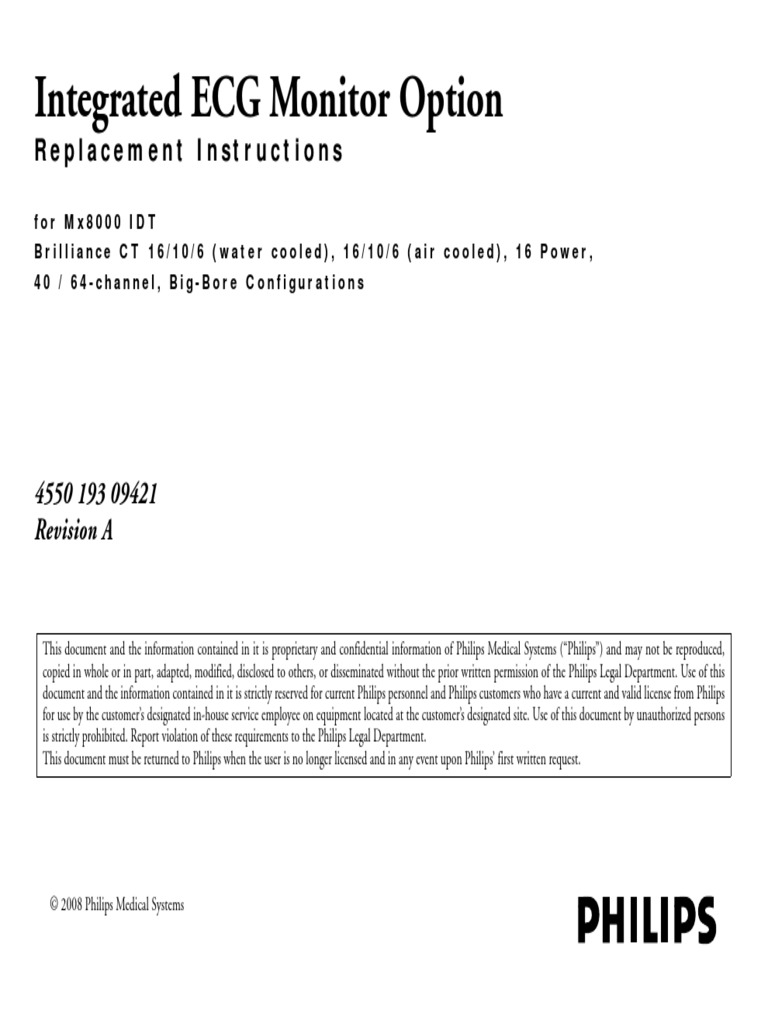 Integrated ECG Monitor Option: Replacement Instructions | PDF | Gamma ...