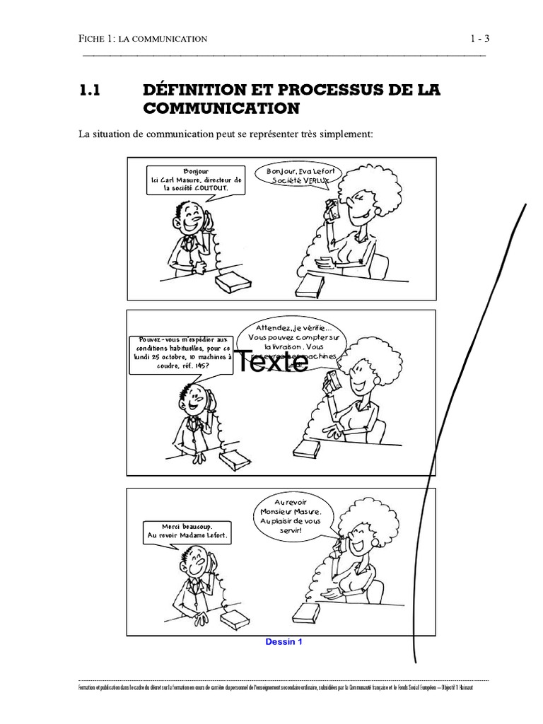 Exercice1 - Les-Notions-De-Communication-Professionnelle | PDF