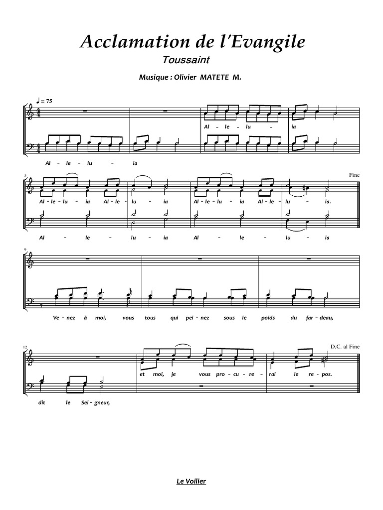 Alleluia Toussaint | PDF