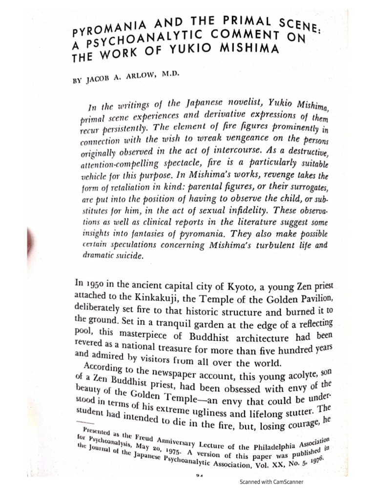 Pyromania and The Primal Scene | PDF