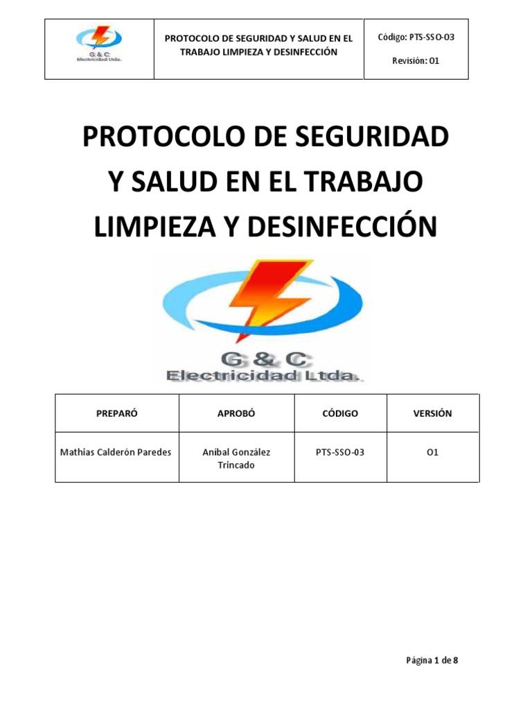 Protocolo Limpieza y Desinfeccion. | PDF | Ciencias de la Salud | Salud pública