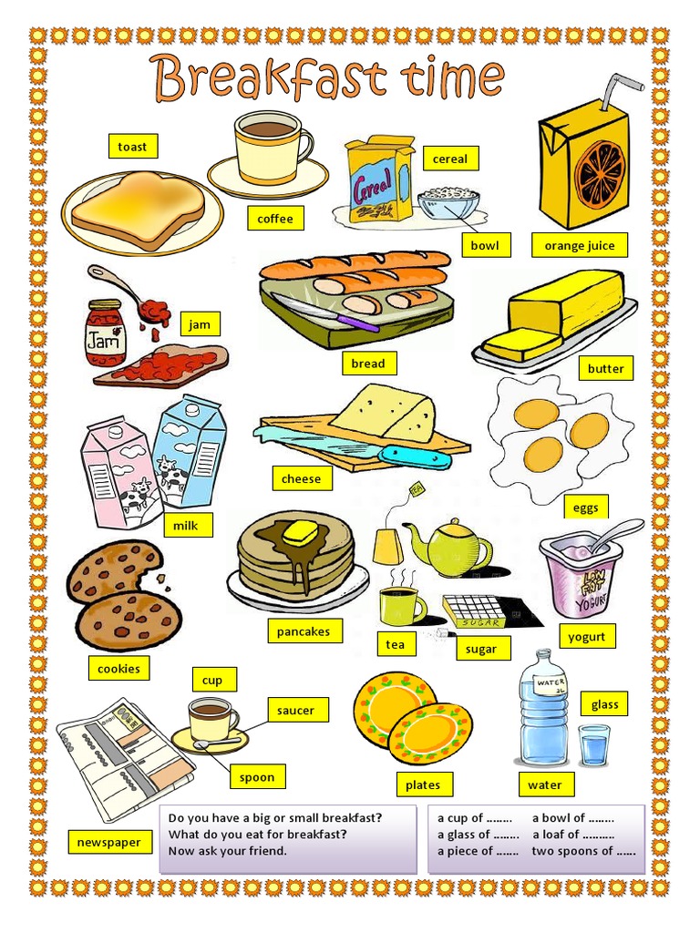 Breakfast Foods and Serving Ideas | PDF | Cooking, Food & Wine