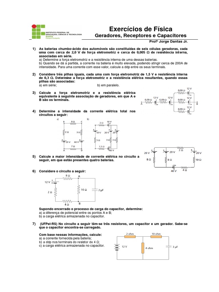 Exercícios de Eletrodinâmica 04 | PDF