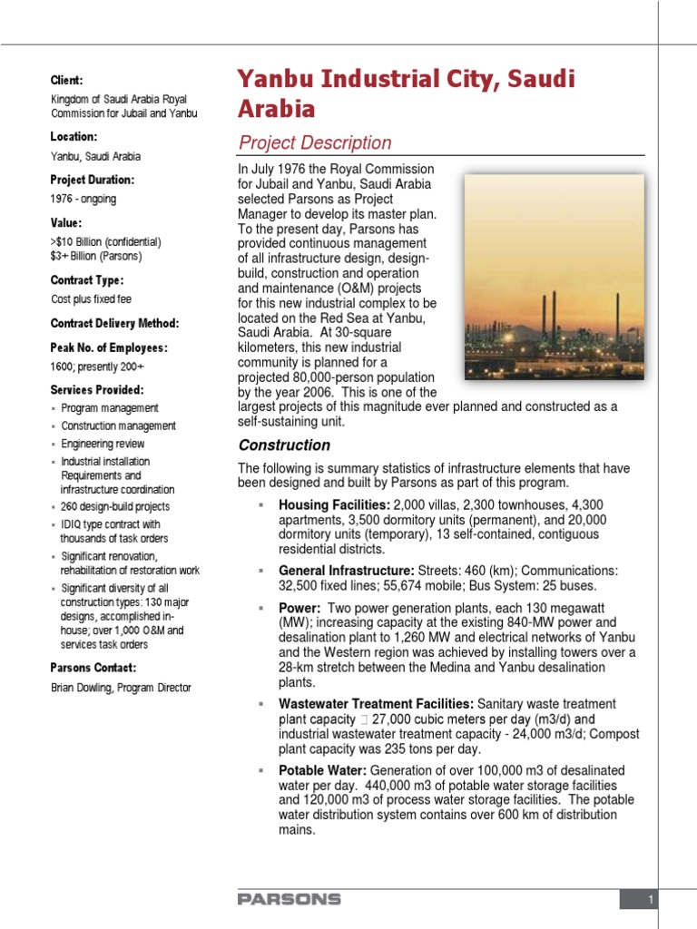 Yanbu - Project Description | PDF