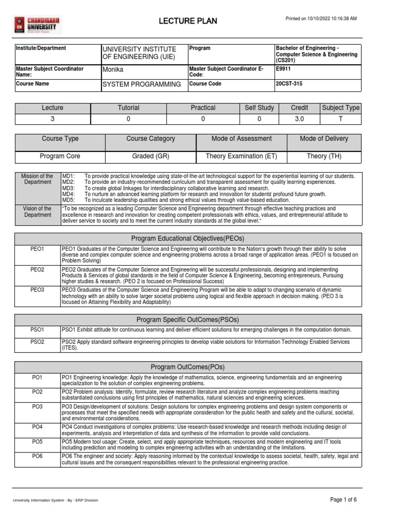 System Programming Syllabus | PDF | Compiler | Engineering