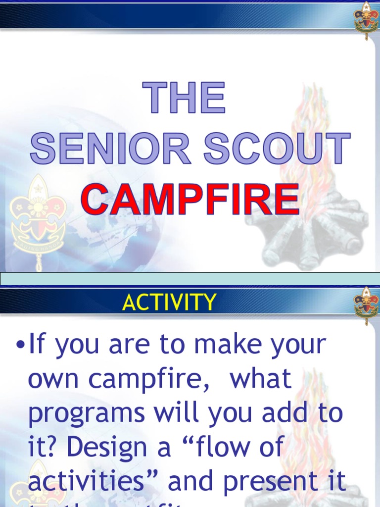 Session 18 The Scout Campfire | PDF | Outdoor Recreation | Scouting