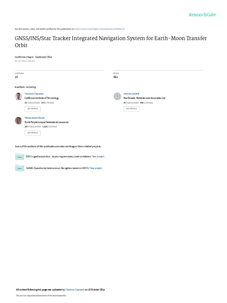 GNSSINSStarTrackerINSforEarth MoonTransferOrbit Finalversion Webversion ...