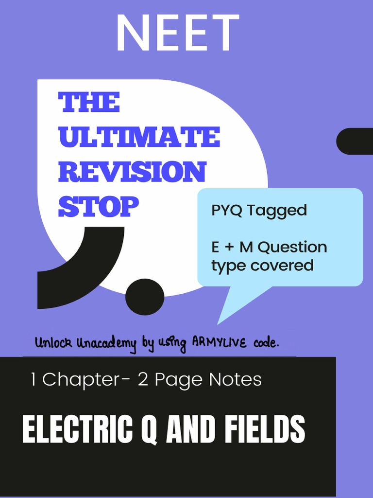 2 Page Notes - Electric Q and Fields | PDF