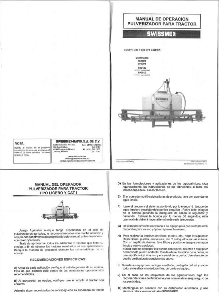 Manual Fumigadora Swissmex | PDF