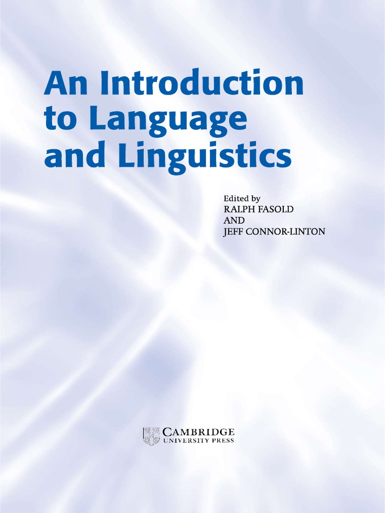 Fasold and Connor-Linton (2006) Introduction | PDF